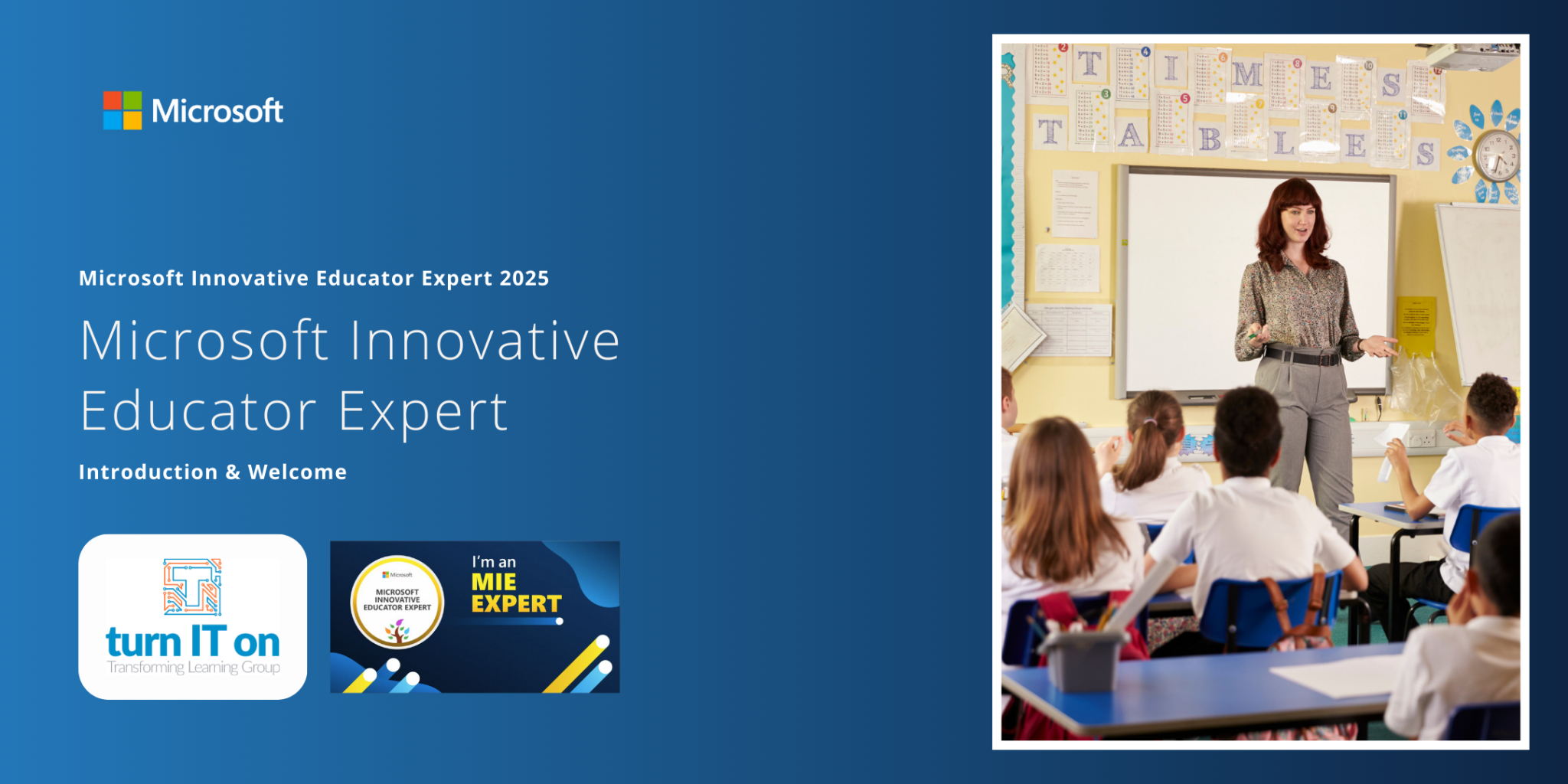 Microsoft Innovative Educator Expert Launch - turn IT on